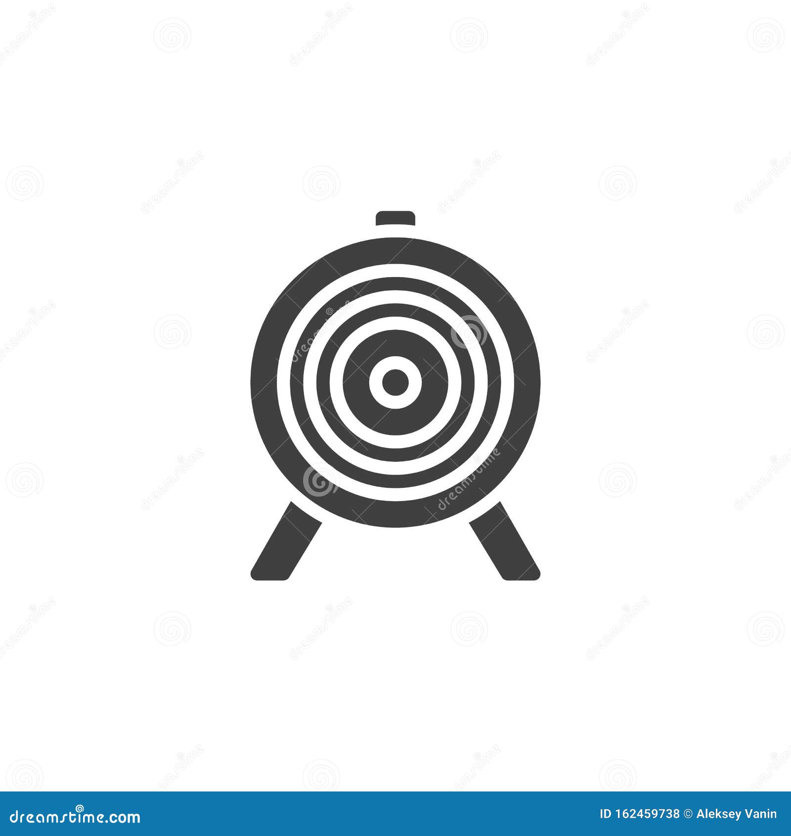 Archery target vector icon stock vector. Illustration of bulls - 162459738