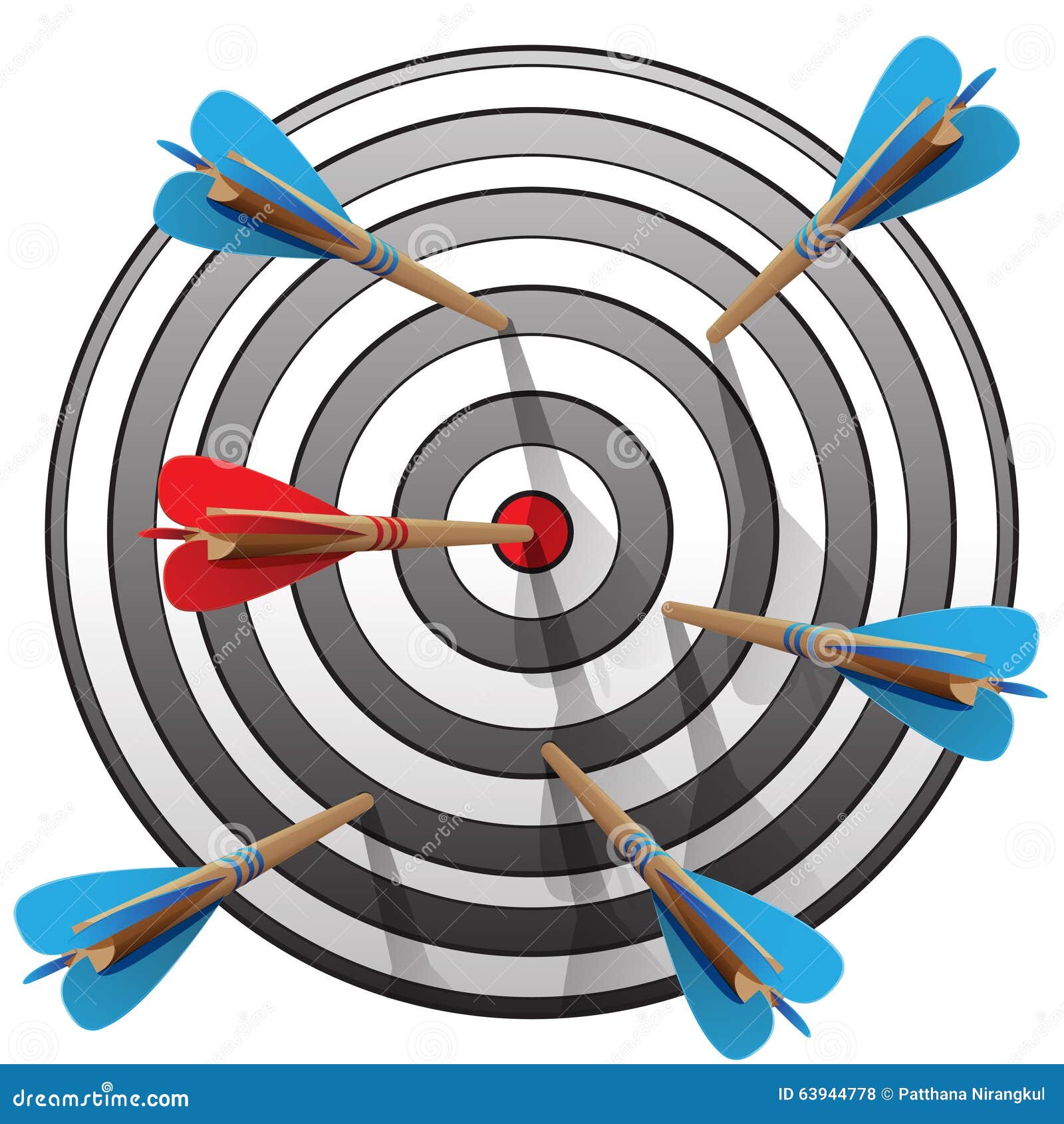 Archery Target Vector Illustration. Stock Vector - Illustration of ...