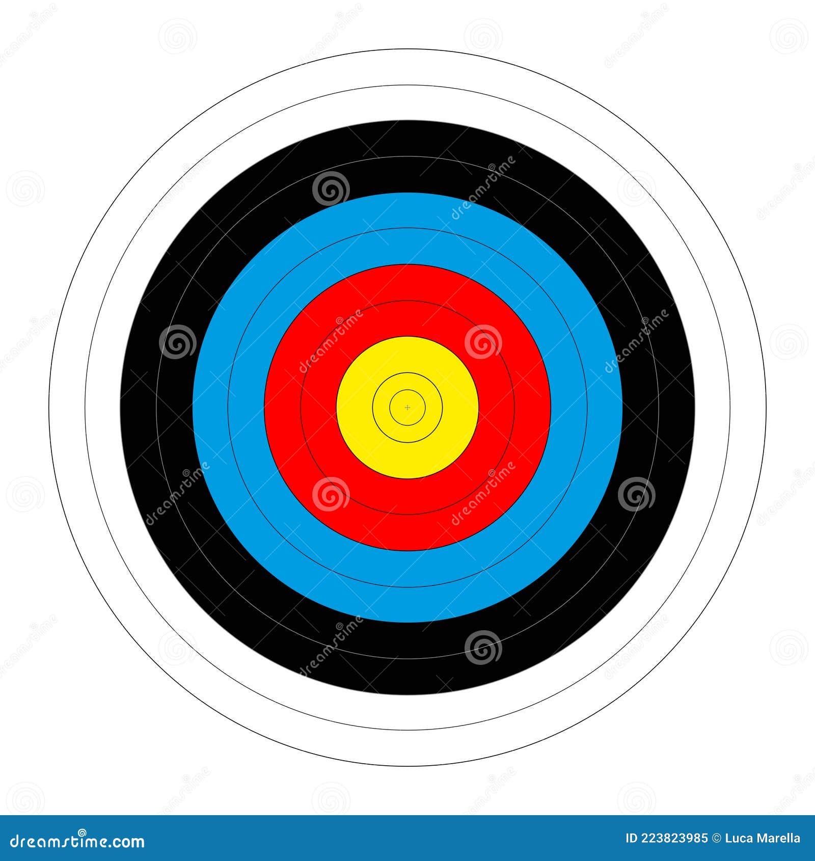 Archery Target Vector Illustration. High Quality Official Size Editable ...