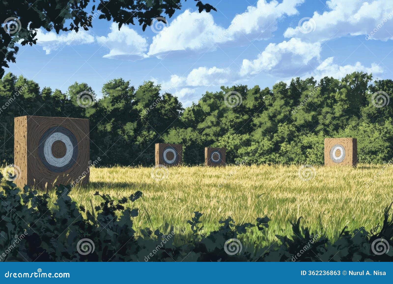 40 Cm Field Archery Target Vector Illustration | CartoonDealer.com ...