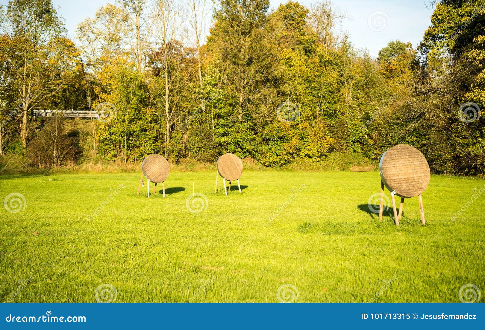 Archery targets in a field stock image. Image of arrow - 101713315