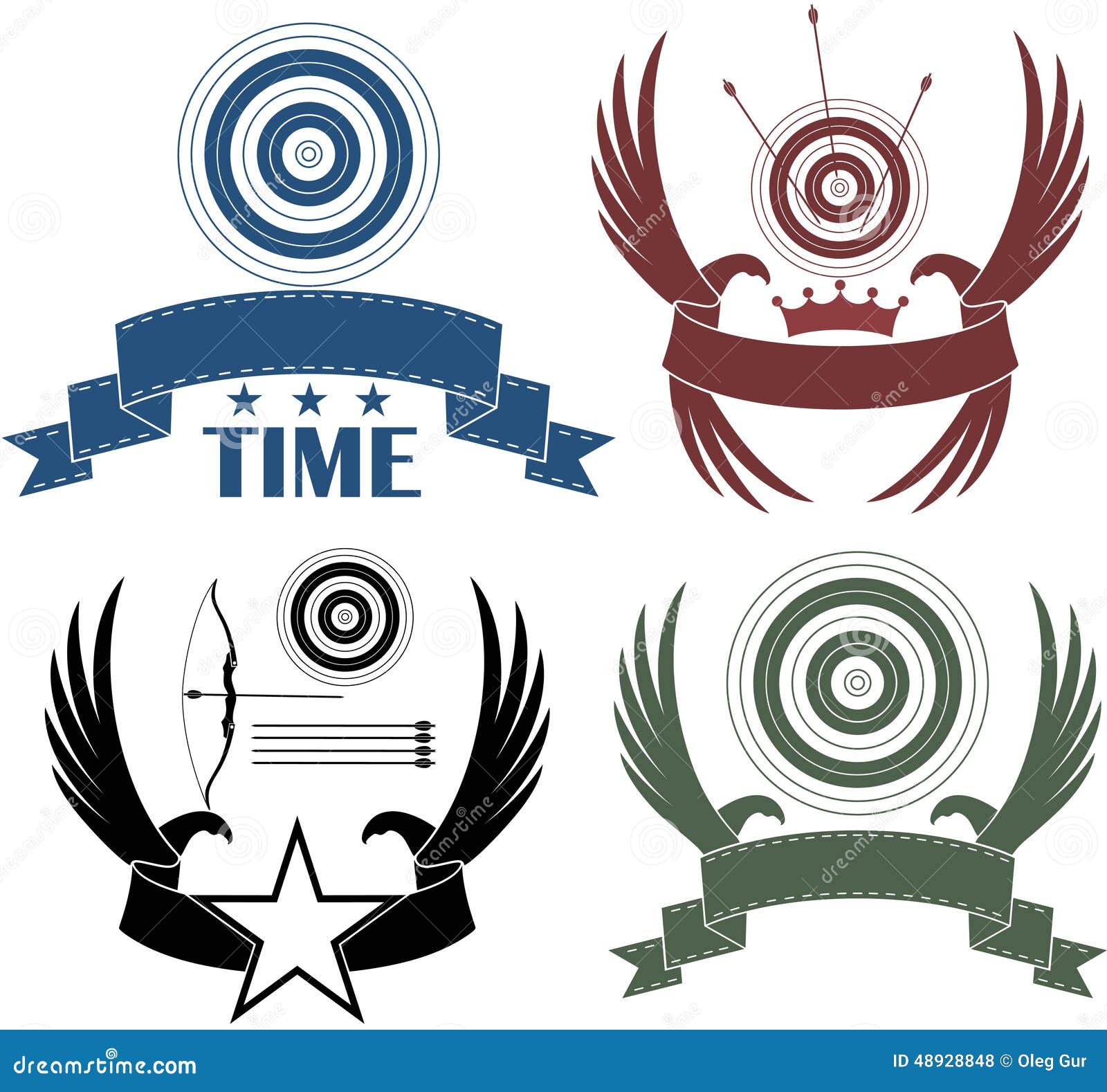 Archery stock vector. Illustration of isolated, bird - 48928848