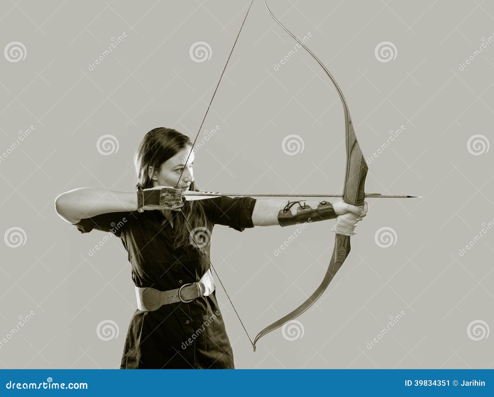 Archery woman stock image. Image of arrow, shaft, hobby - 39834351