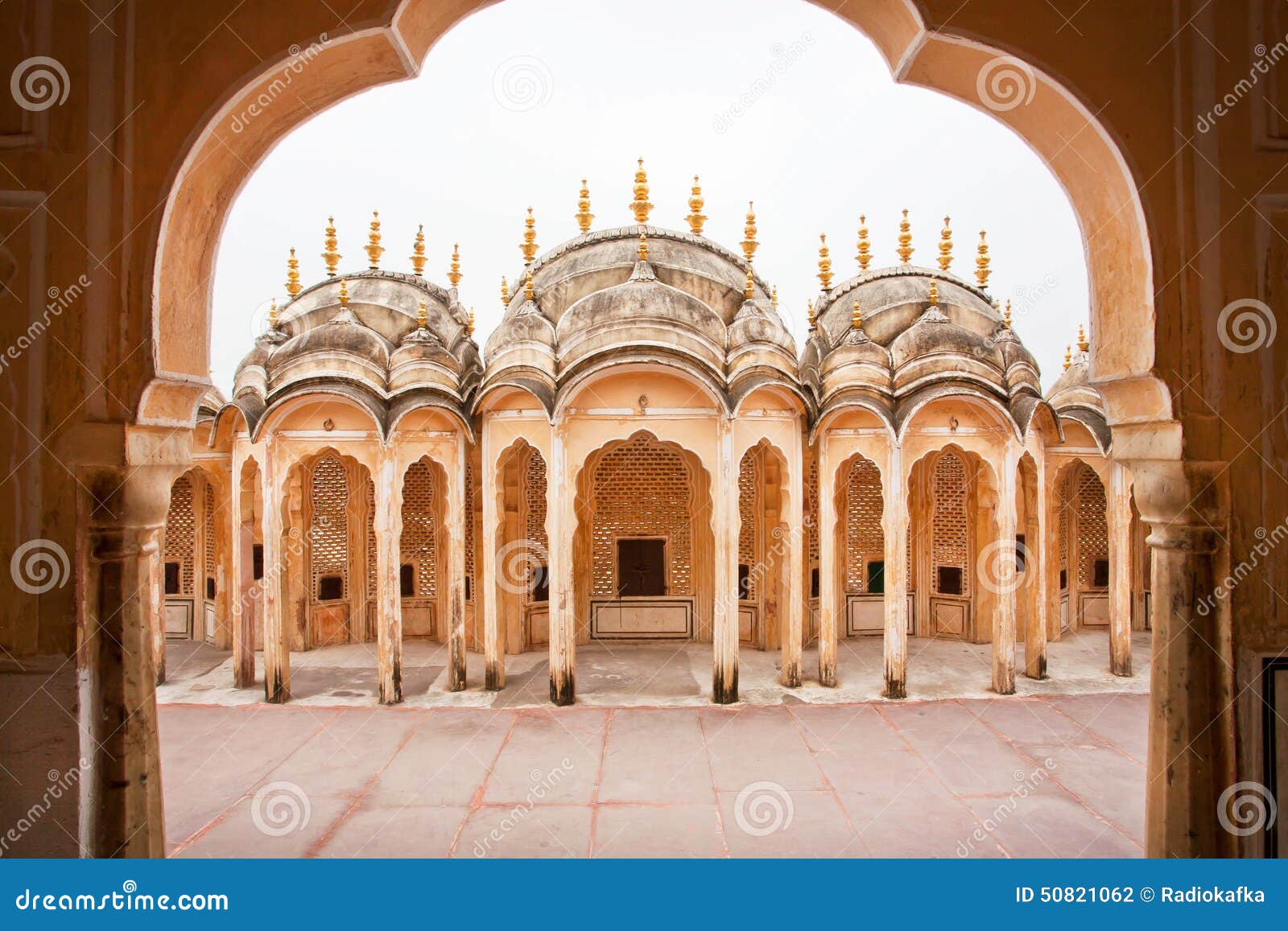 Arches of an Ancient Building in Indian Style Stock Photo - Image of ...