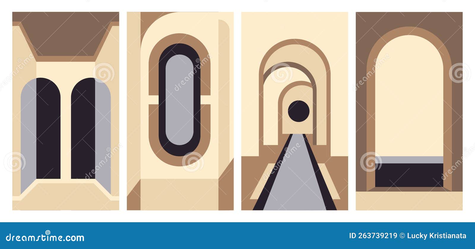 Arches Architecture Poster Design Concept Stock Illustration ...