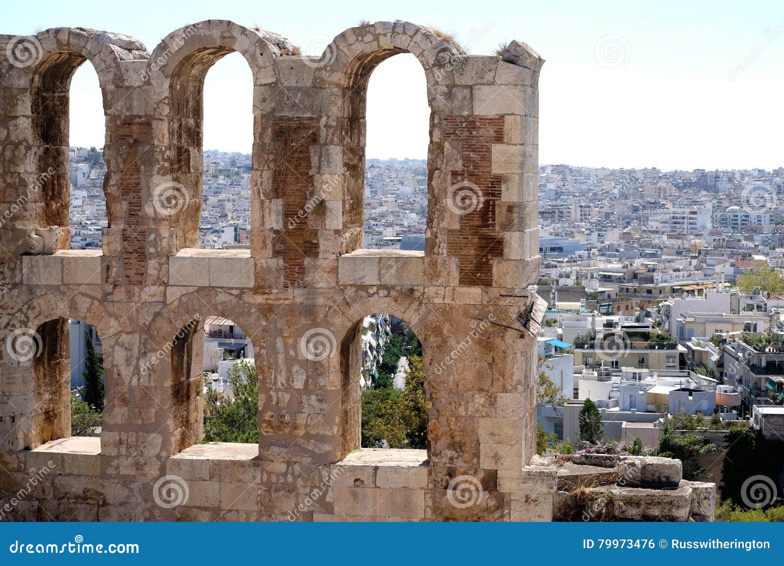 Arches, Athens stock photo. Image of acropolis, greece - 79973476