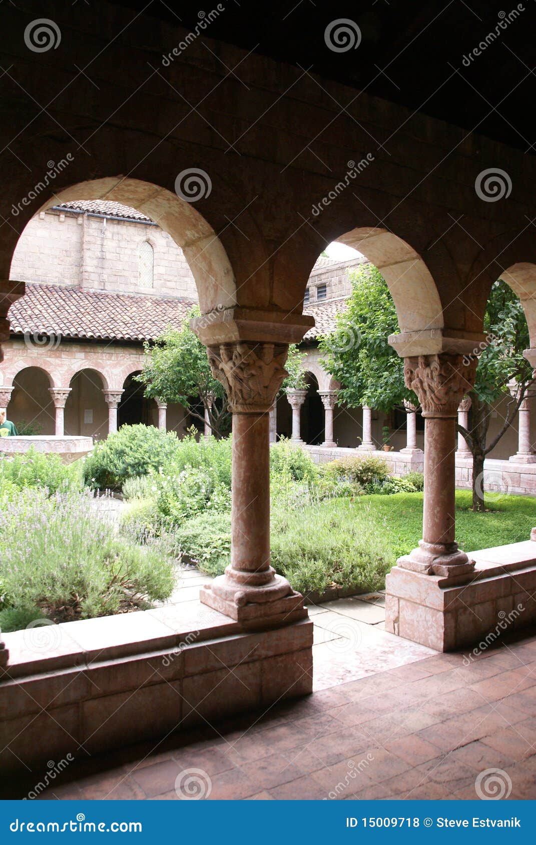 Arches and carved columns stock photo. Image of cloister - 15009718