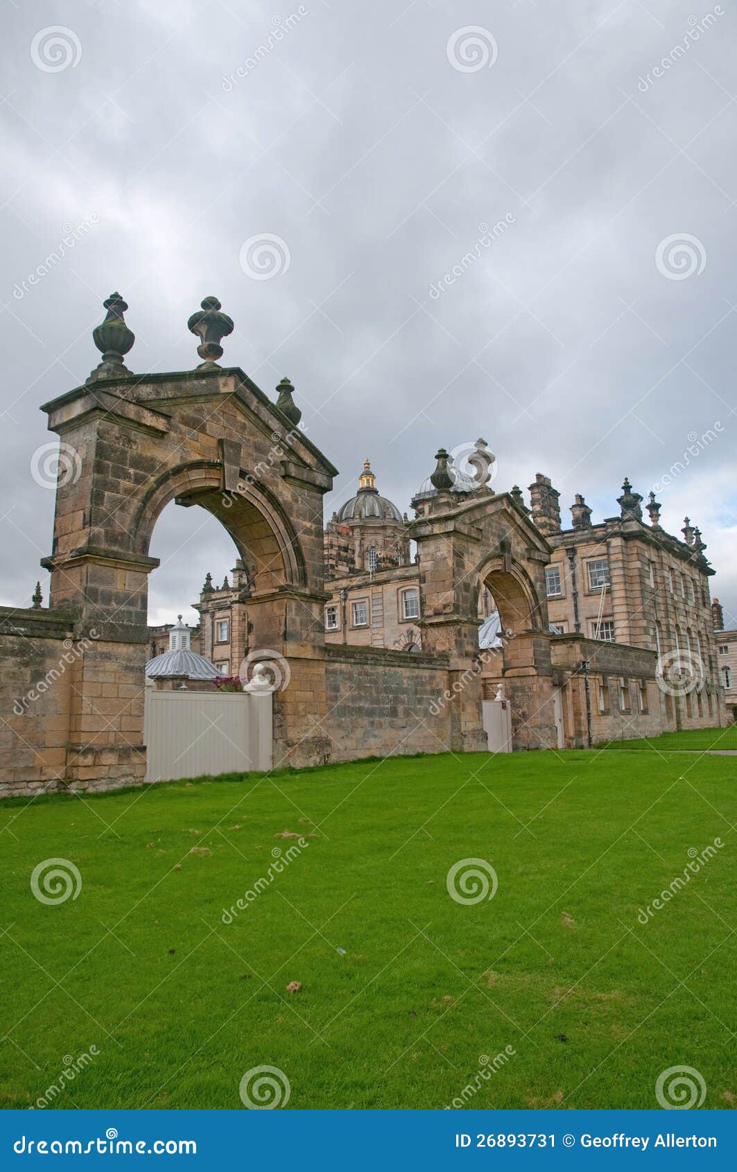 Arches of the castle stock image. Image of carvings, estate - 26893731