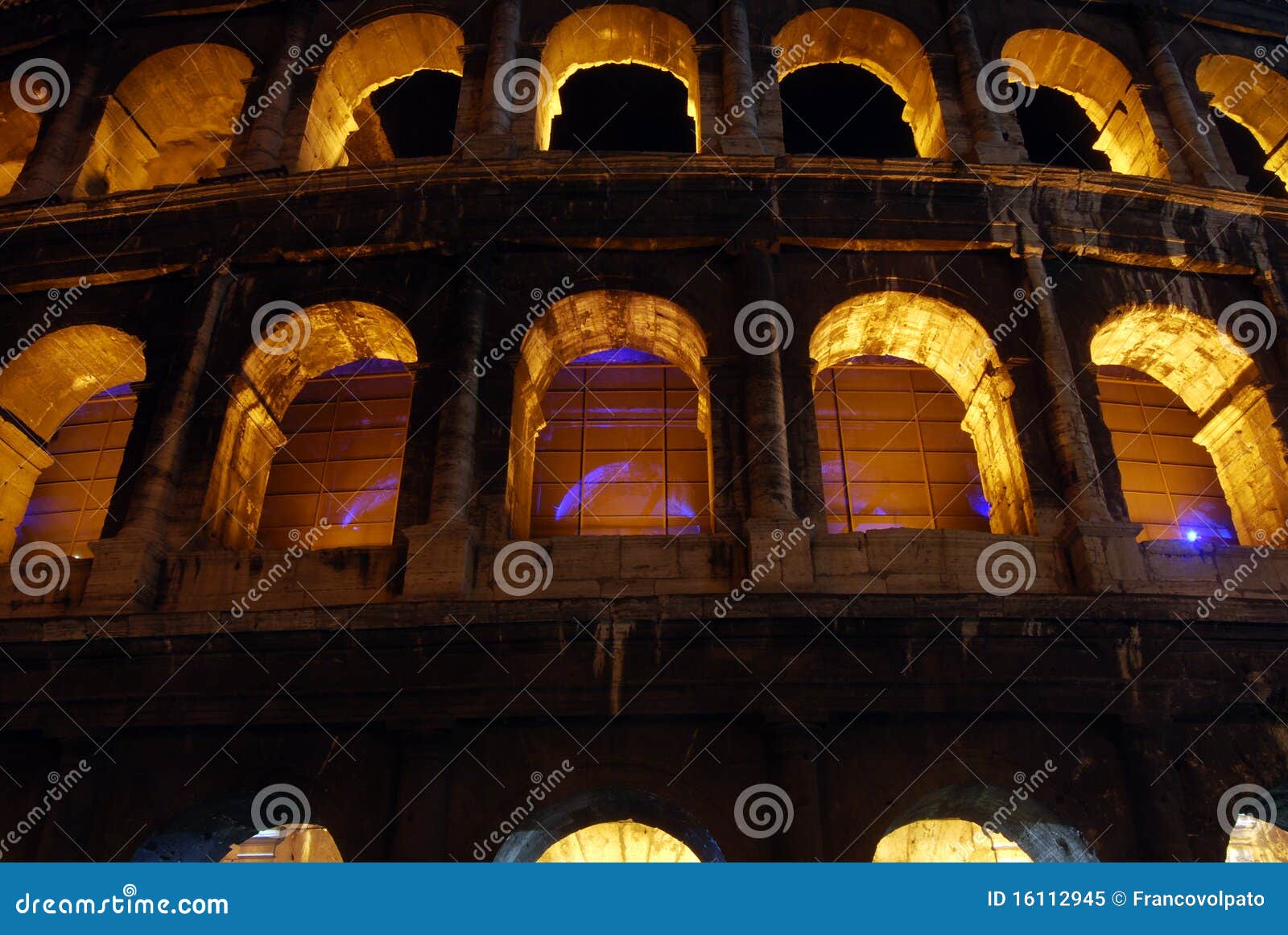 Arches of the Colosseum stock image. Image of emblem - 16112945