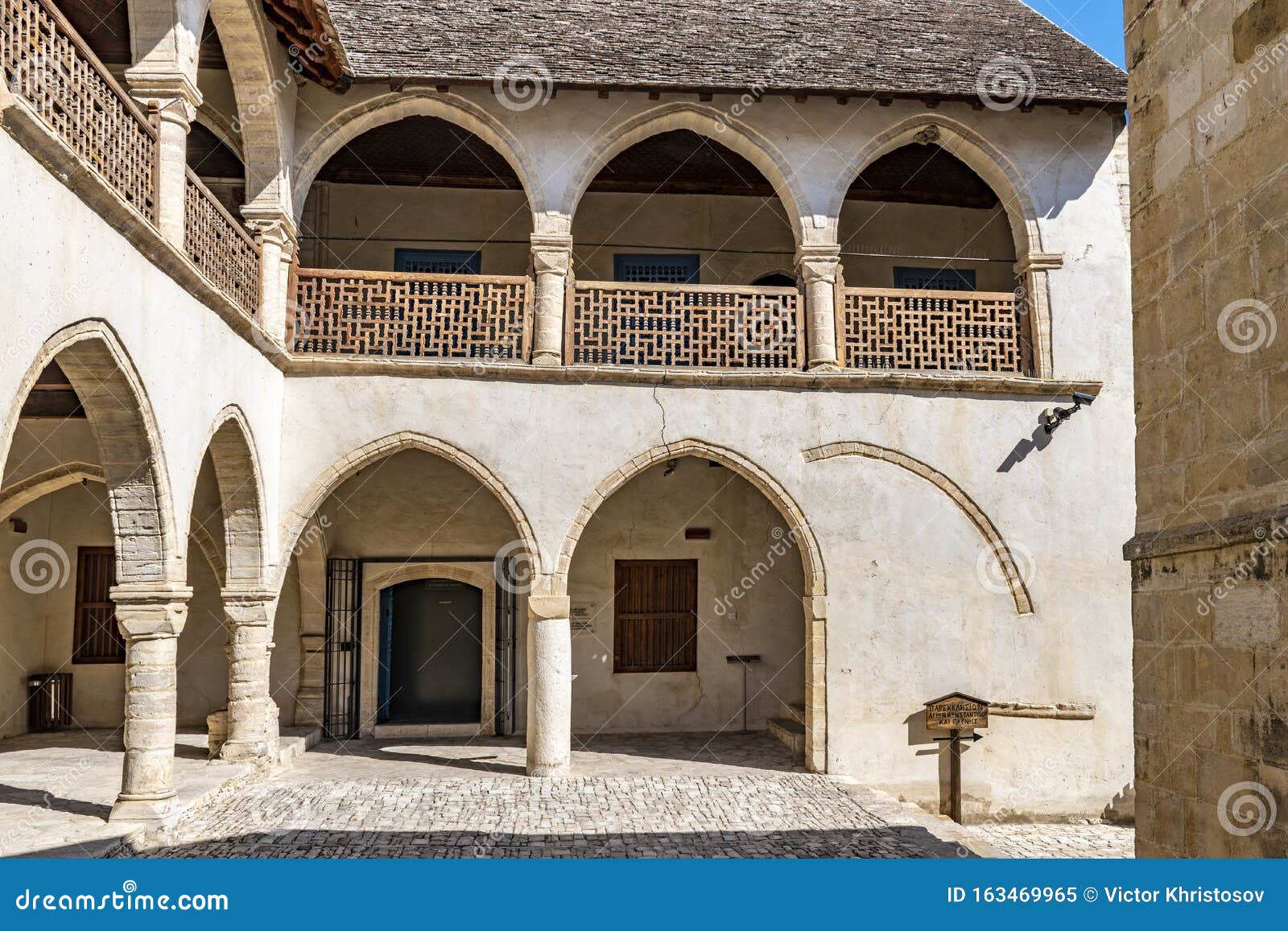 Omodos, Cyprus. Monastery of the Holy Cross (the Monastery of Timios ...