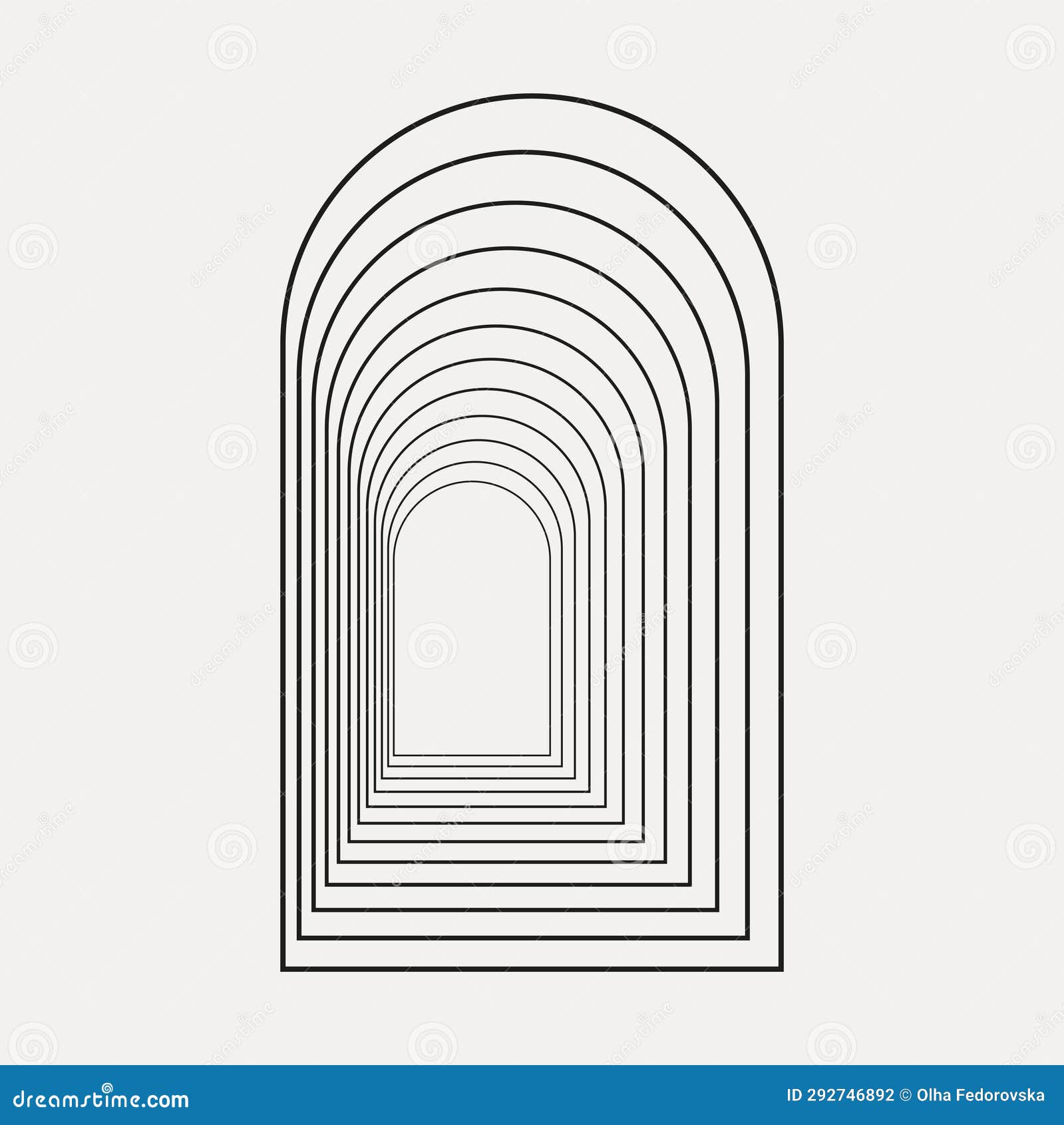 Arches, Enfilade, Arc, Frame Arc. Abstract Minimalistic Linear Design ...
