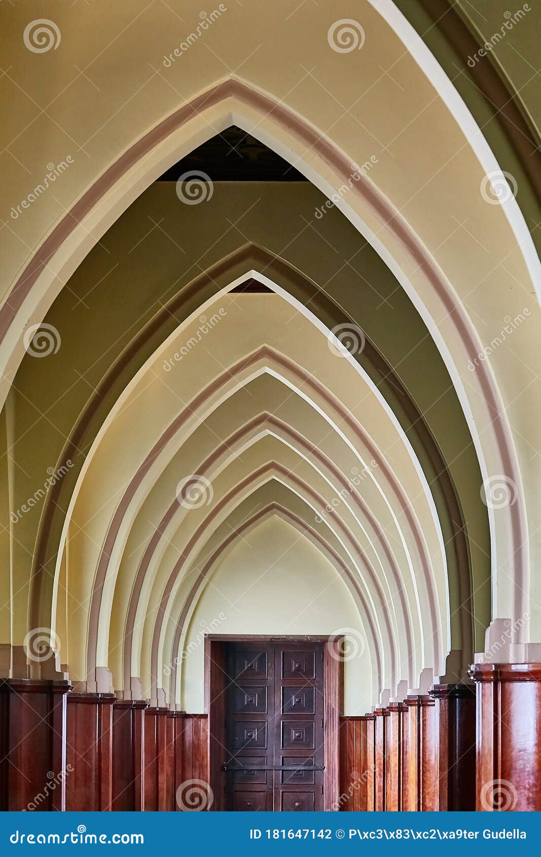 Arches Architecture Old Interior Stock Photo - Image of building, wall ...