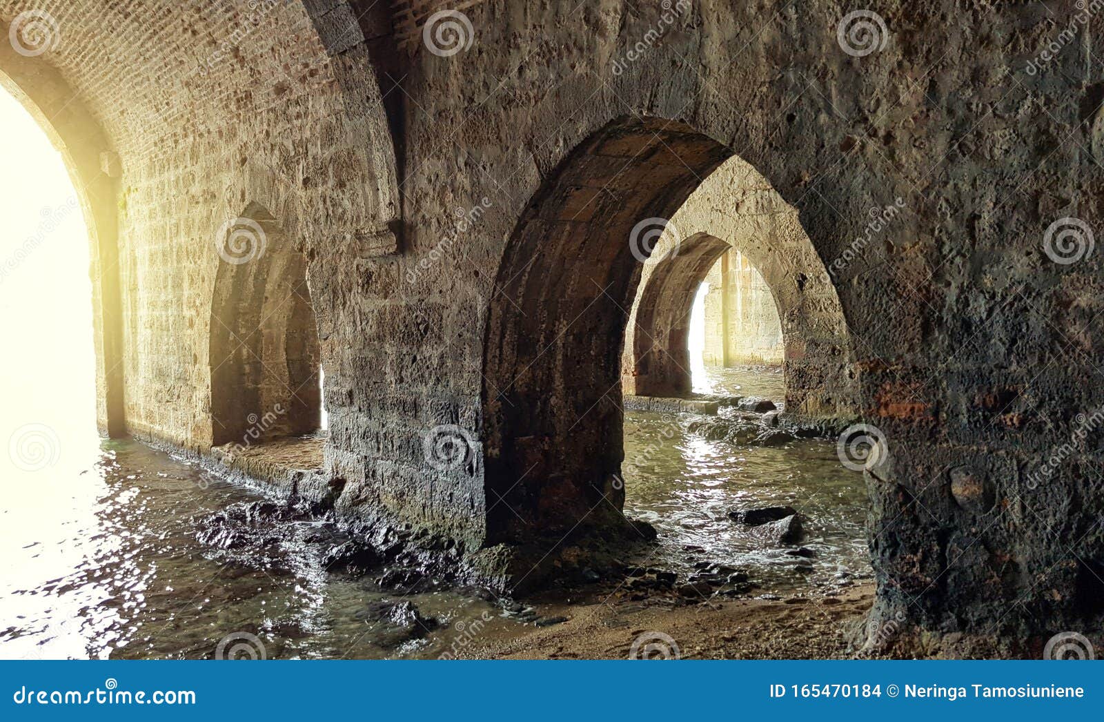 Arches Inside Ancient Shipyard of Alanya. Turkey, Asia Stock Photo ...