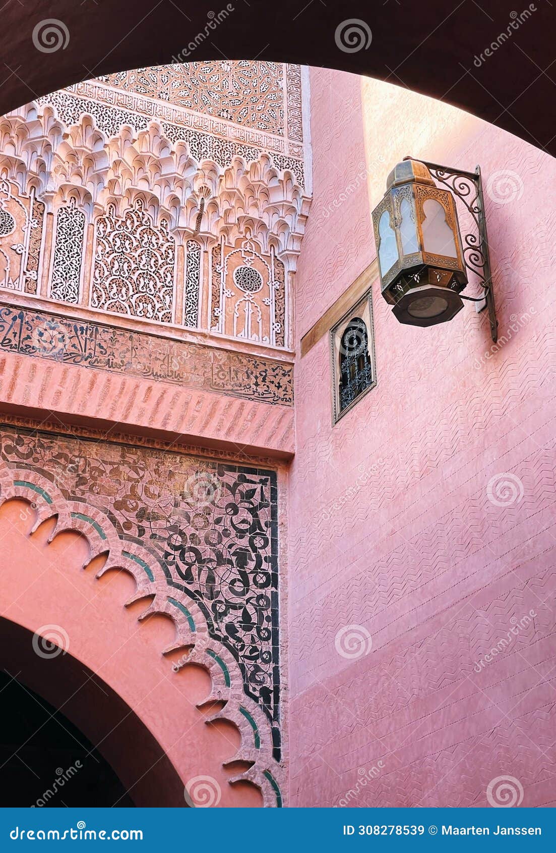 Arches Marrakech stock image. Image of arches, arab - 308278539