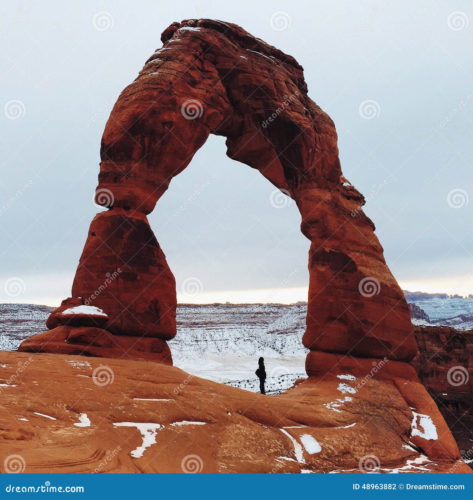 Arches national park stock photo. Image of nature, winter - 48963882