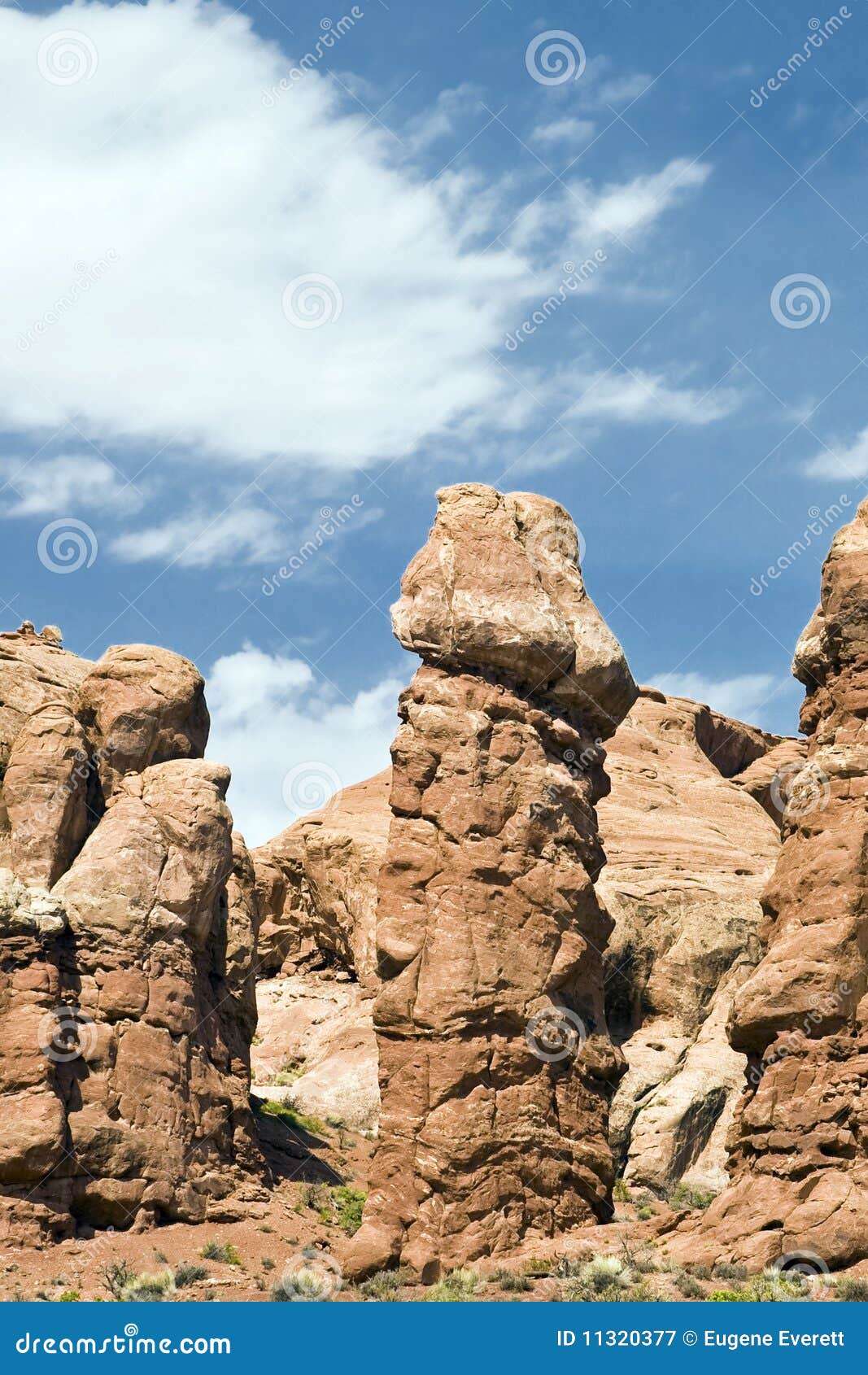 Arches National Park Phallic Formation Stock Image - Image of arid ...