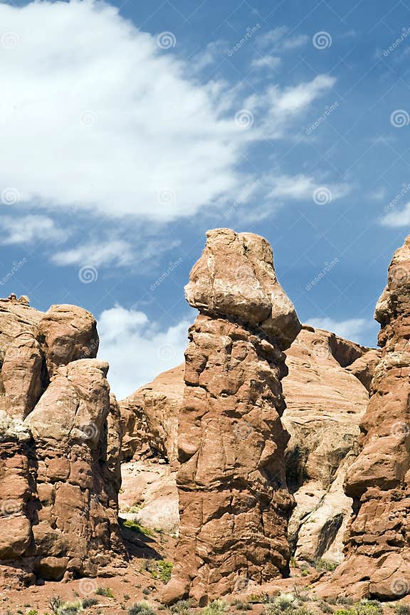 Arches National Park Phallic Formation Stock Image - Image of arid ...