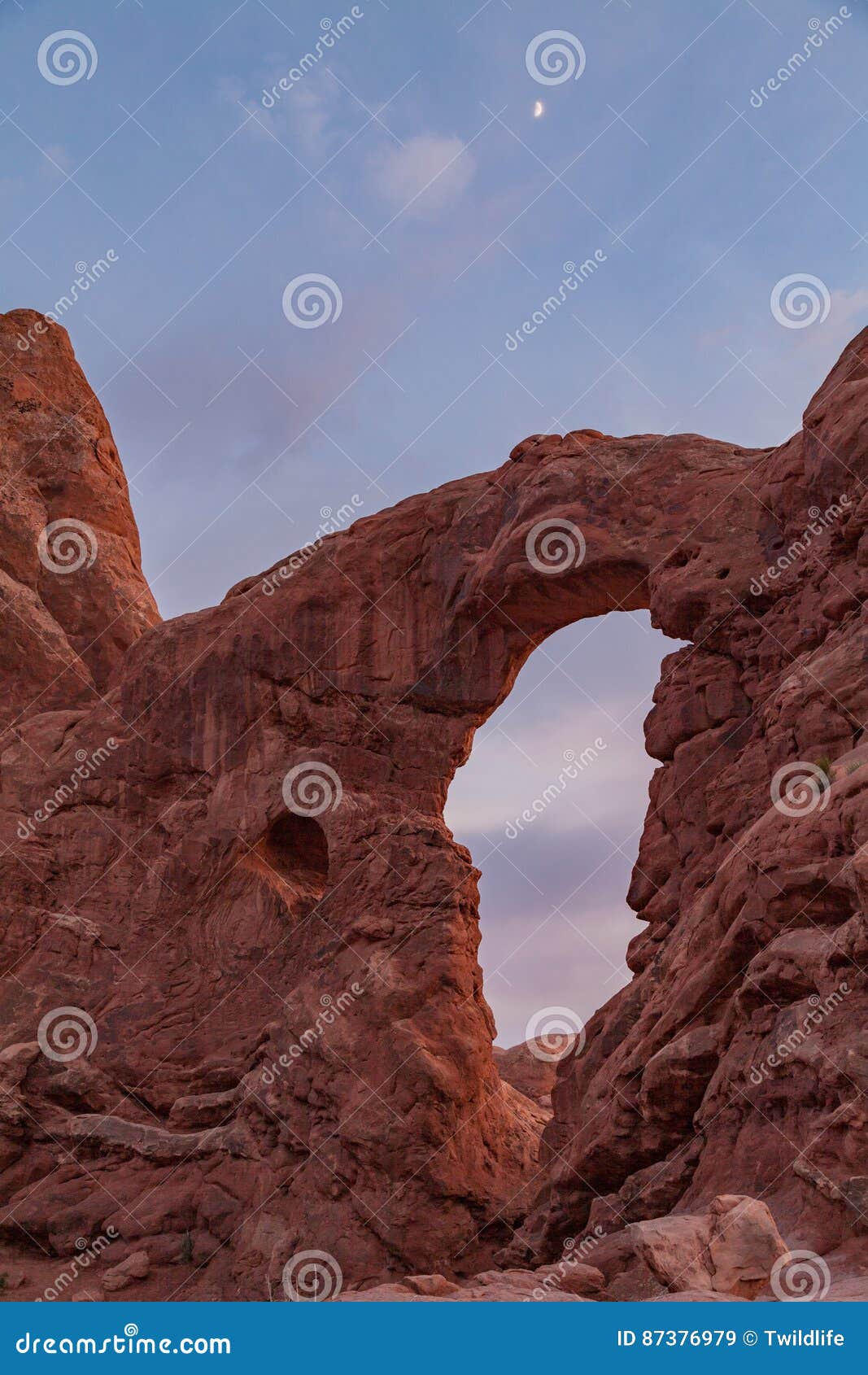 Arches National Park at Sunset Stock Image - Image of wilderness ...