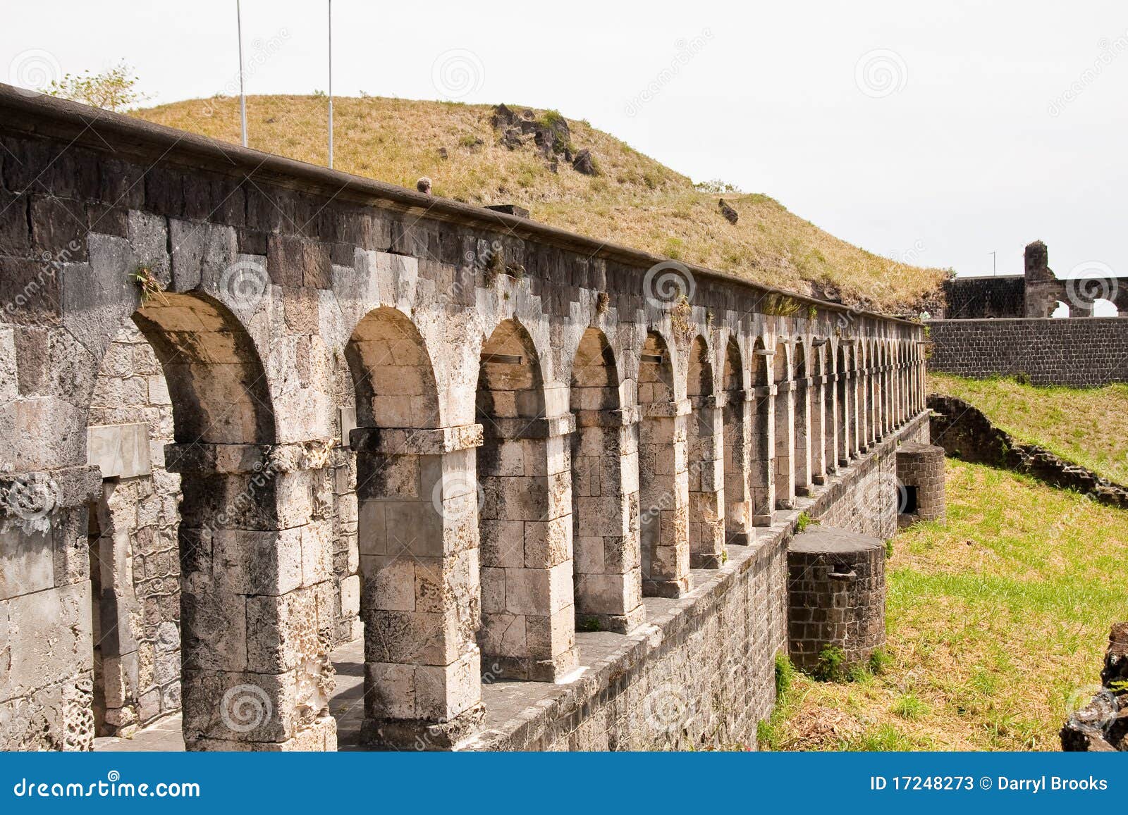 Arches on Old Stone Wall stock image. Image of arches - 17248273