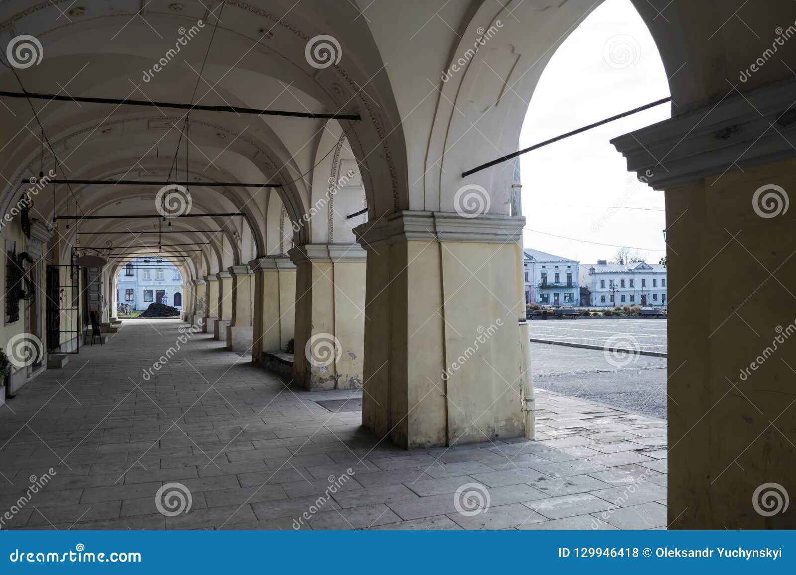 Arches of the Porch of an Old Building in the Town Square Stock Photo ... Arches of the Porch of an Old Building in the Town Square Stock Photo ...