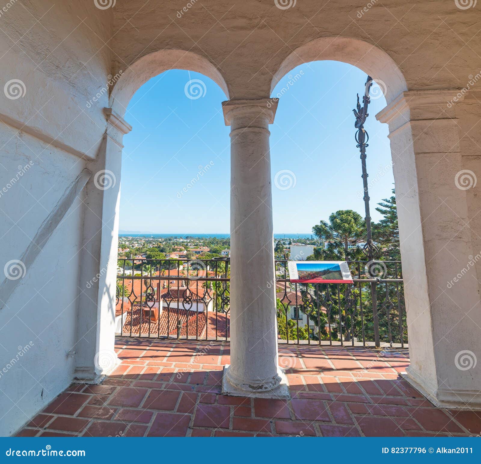 Arches in Santa Barbara stock photo. Image of arcade - 82377796