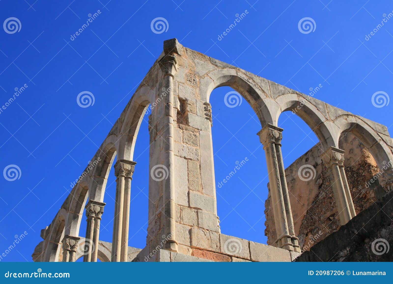 Arches Structure of Ancient Monastery in Spain Stock Photo - Image of ...