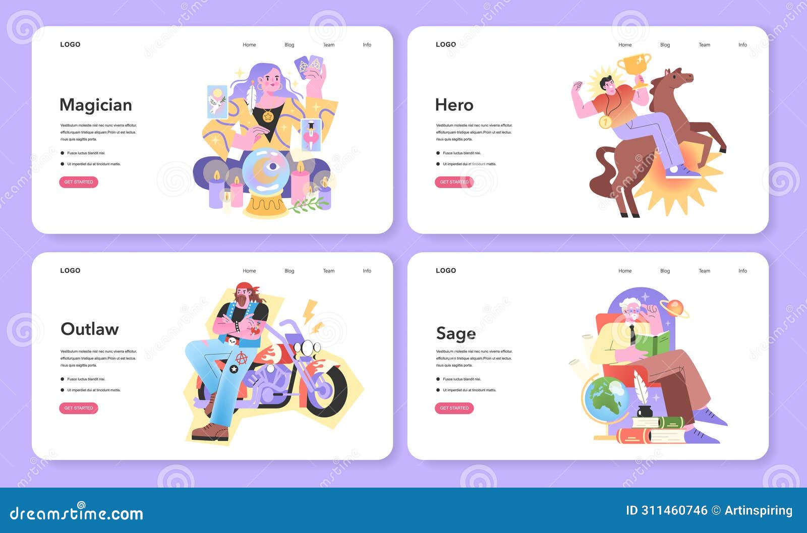 Magician Archetype Illustration. Captivating And Cartoon Vector ...