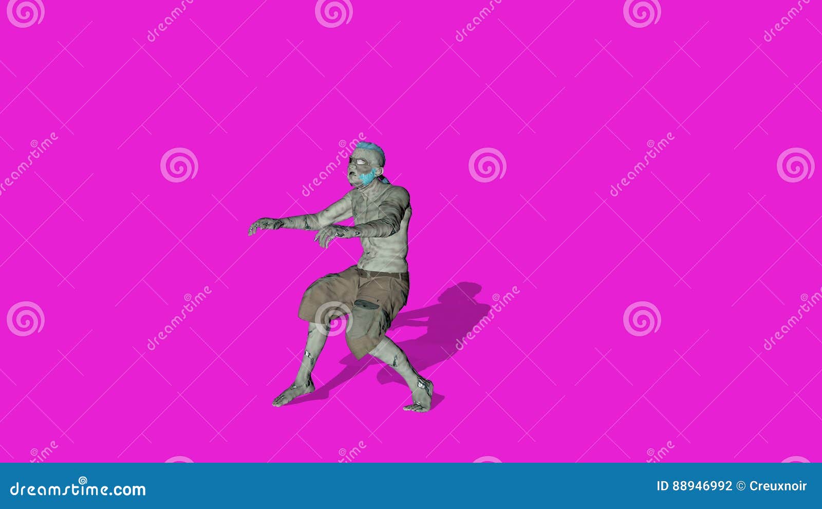 Dancing Zombie Character Animation in Solid Color Background - Loop ...