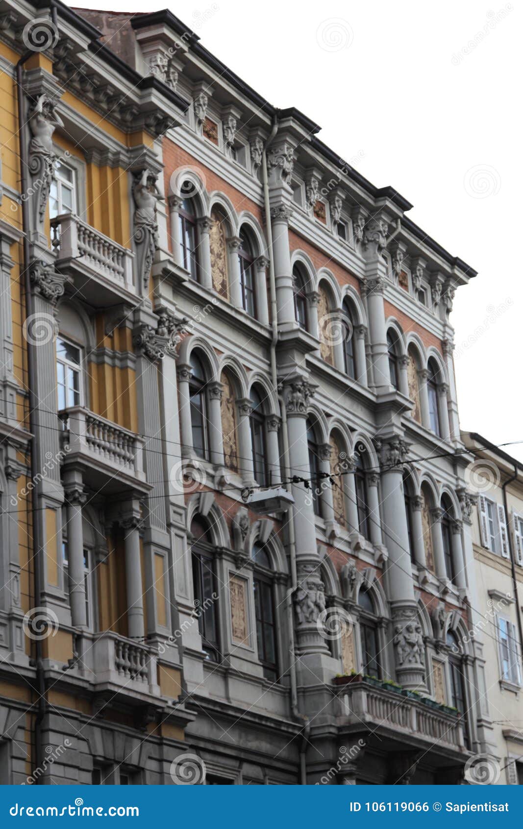 Archicture of Trieste, Italy Stock Photo - Image of lamp, ancient ...