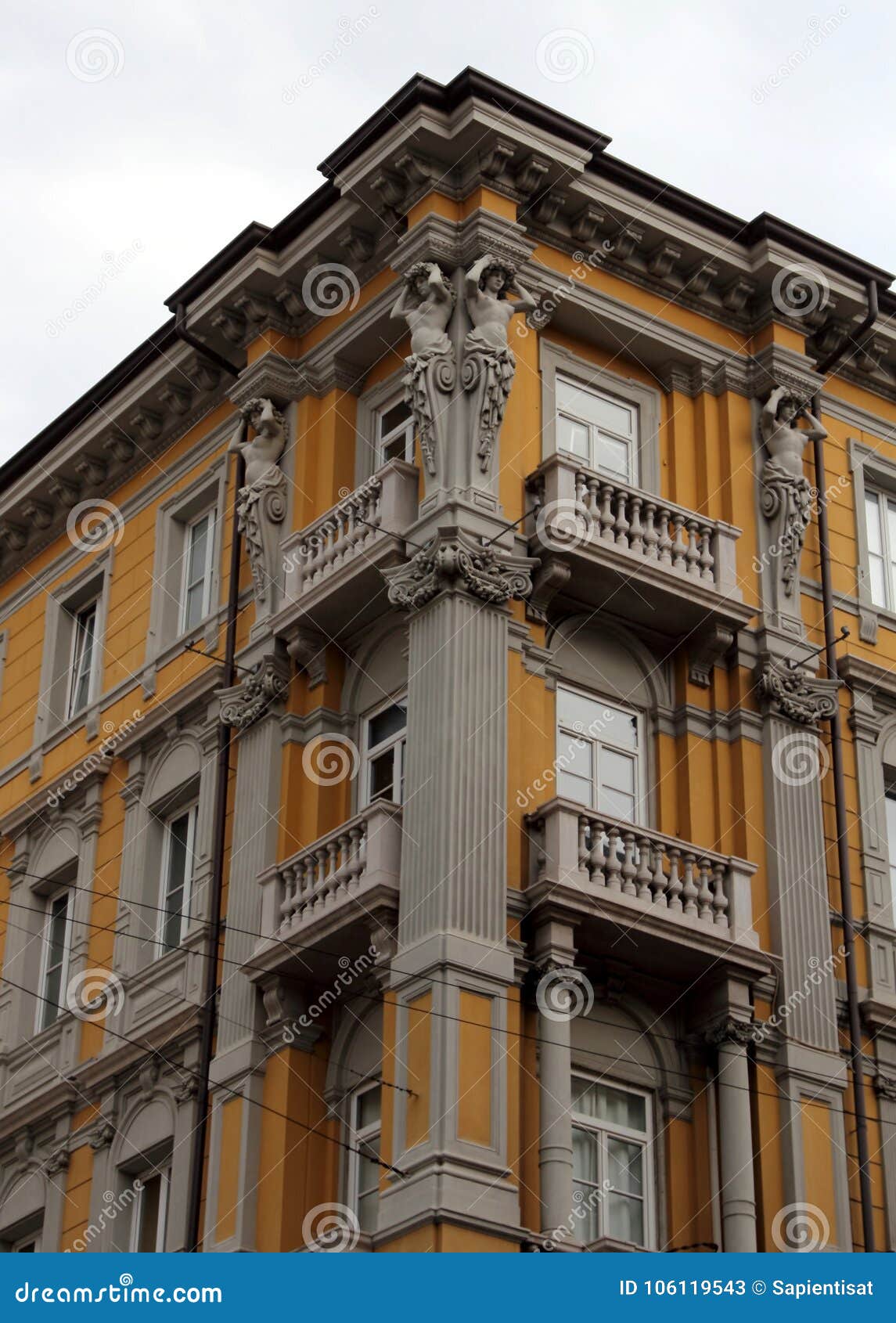 Archicture of Trieste, Italy Stock Image - Image of adriatic, city ...