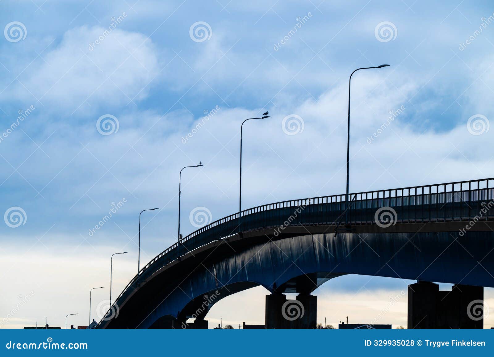 An Arching Bridge Connecting Islands.. Stock Photo - Image of ...