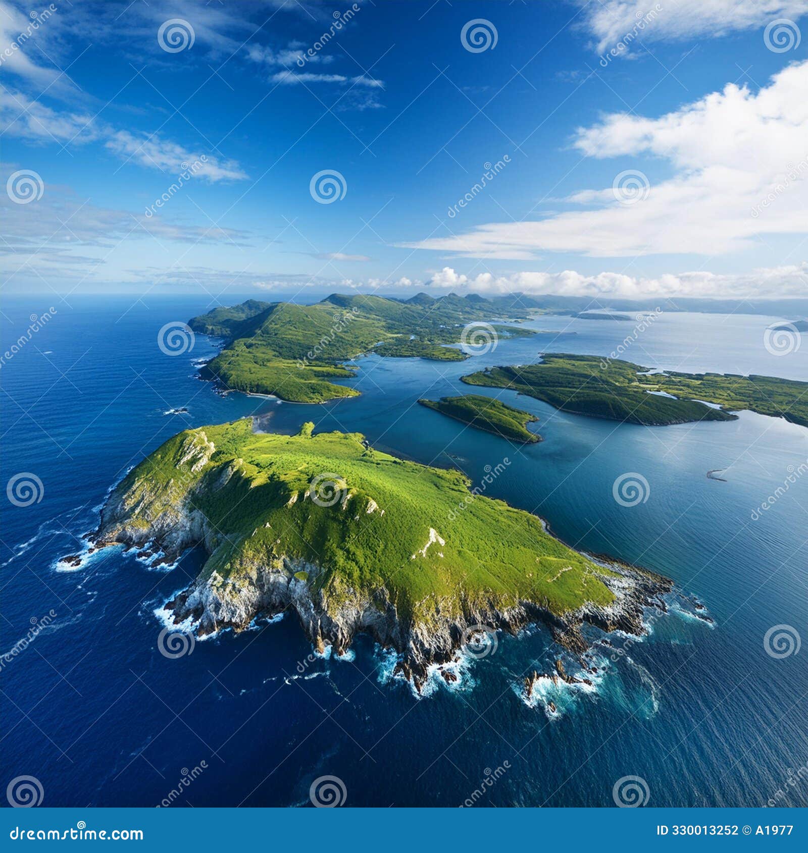 Archipelago in the Sea, AI Generated Stock Illustration - Illustration ...