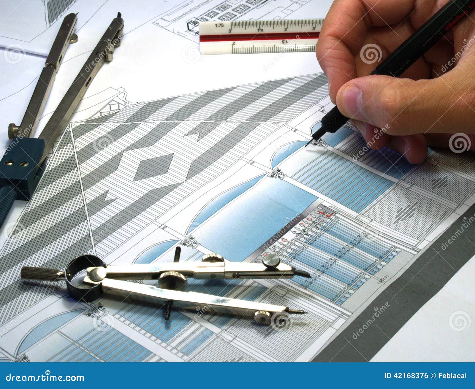 Architech stock photo. Image of architect, backdrop, blueprint - 42168376