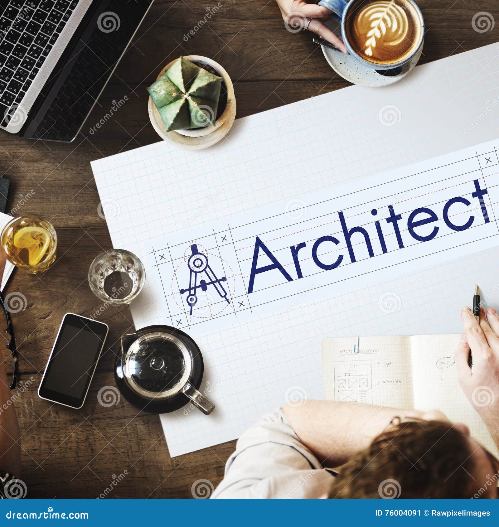 Architect Architecture Compass Construction Concept Stock Image - Image ...