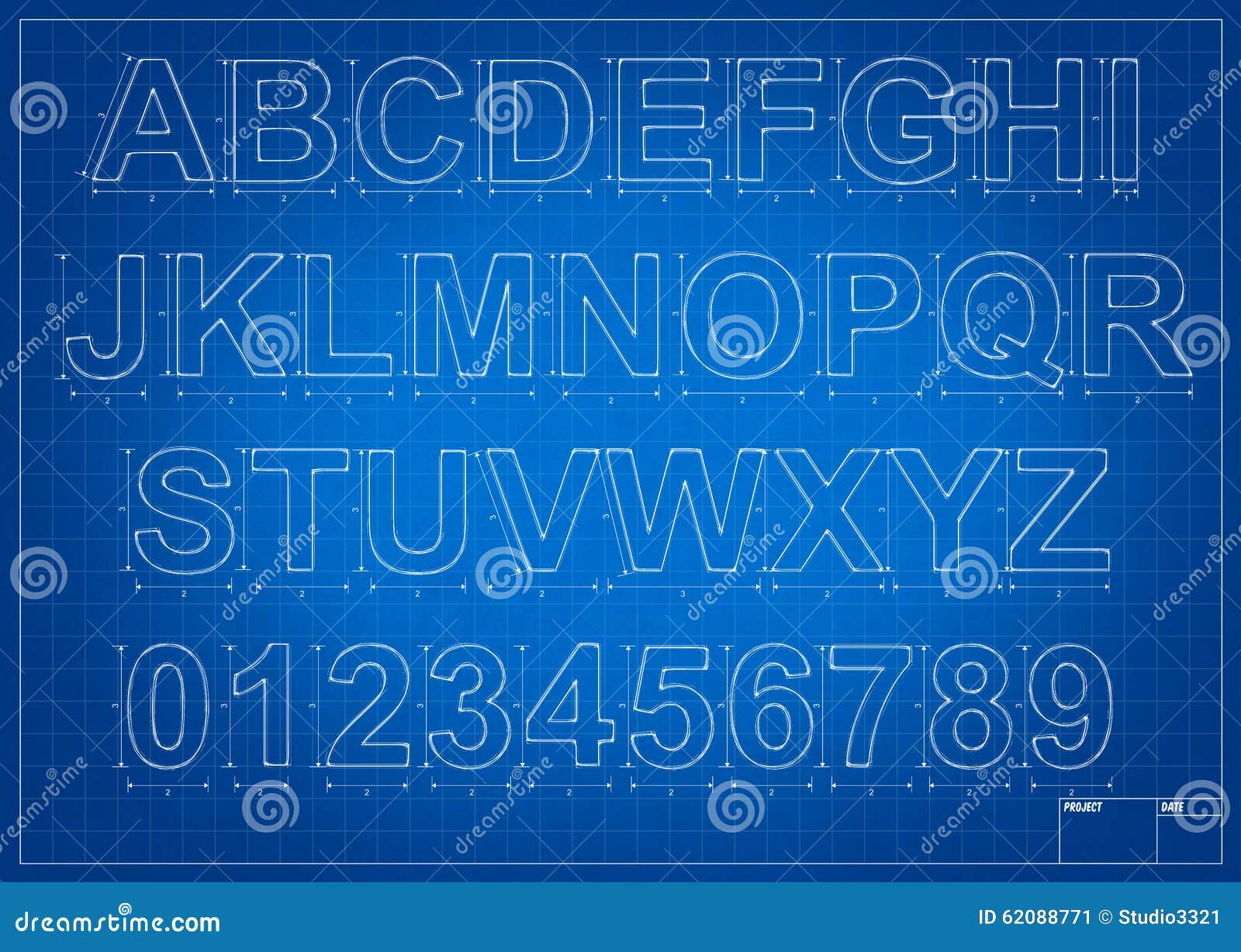 Architect Blueprint Alphabet Letters Stock Image - Image of letter ...