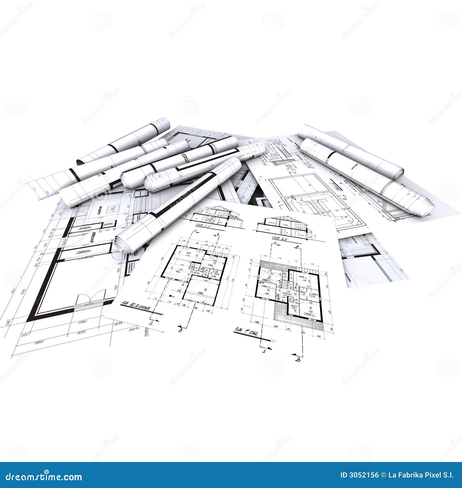 Blueprints Royalty-Free Cartoon | CartoonDealer.com #20230280