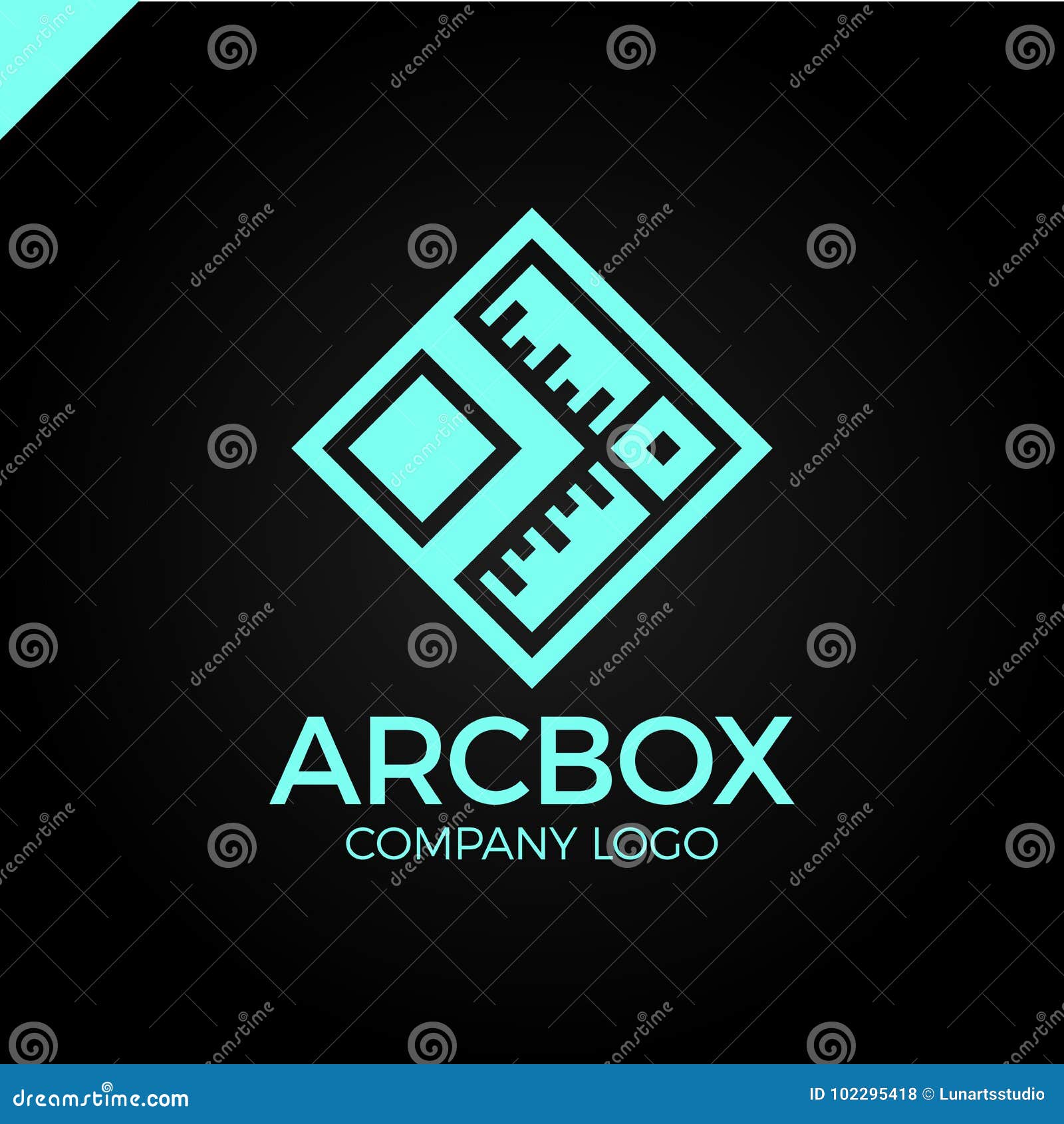 Architect Box, Ruler and Arrow, Vector Logo Template Stock Vector ...