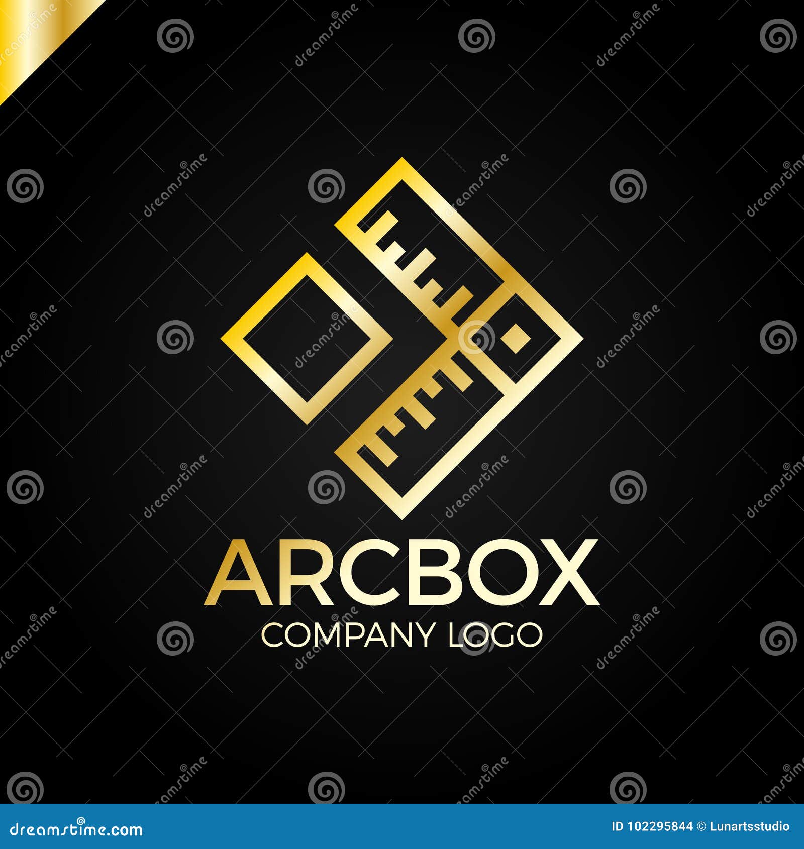 Architect Box, Ruler and Arrow, Vector Logo Template Stock Vector ...