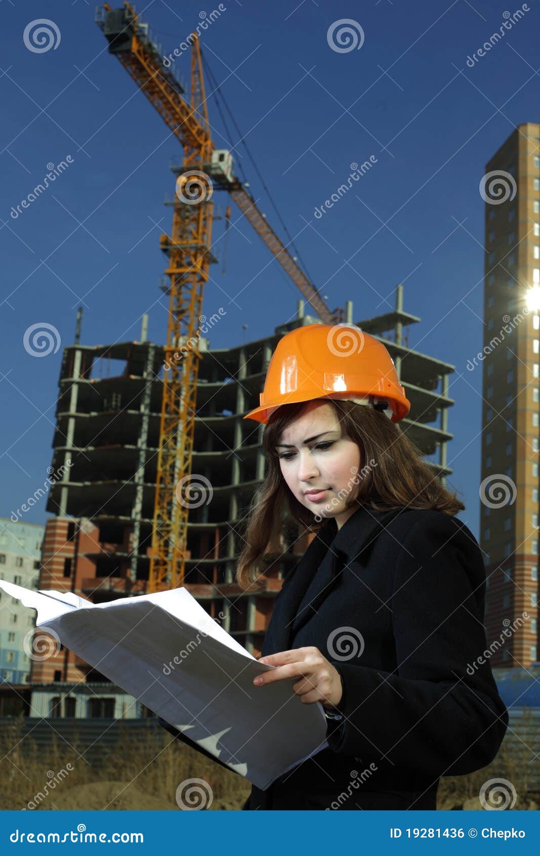 Architect on build area stock photo. Image of holding - 19281436