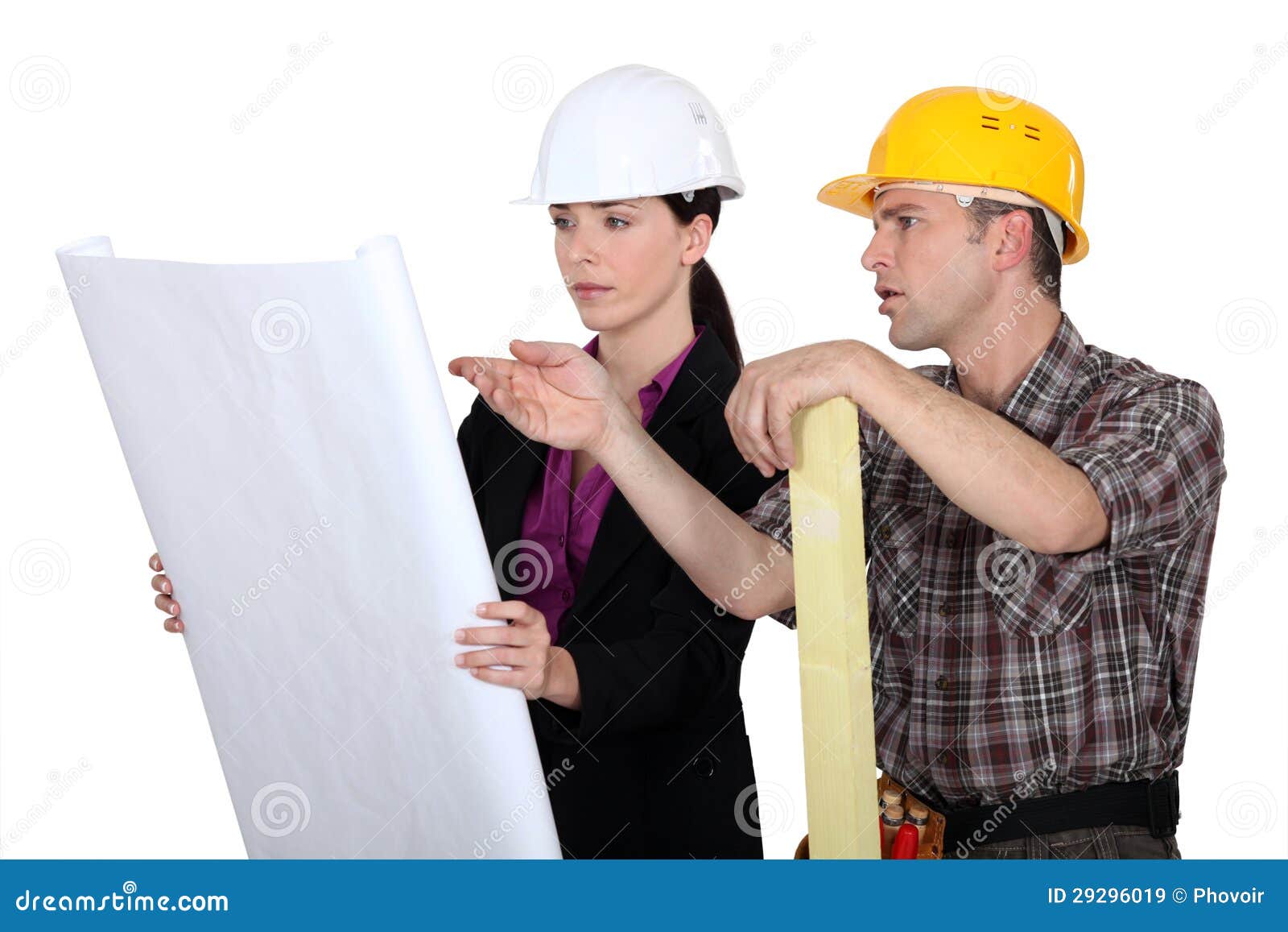 Architect and Builder Discussing Stock Image - Image of person ...
