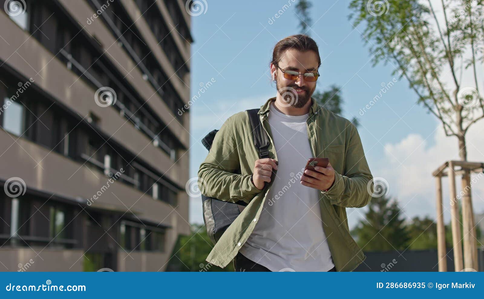 Architect, Builder, Engineer Walking in Street, Looking Around ...