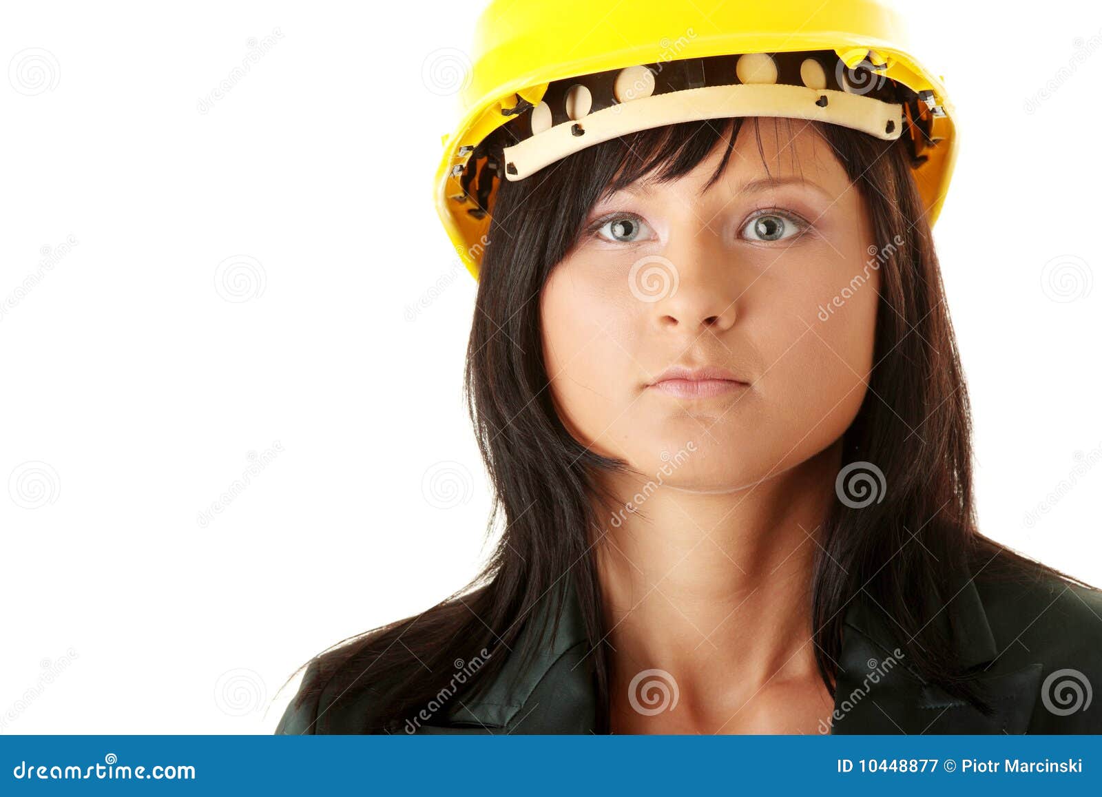 Architect or Builder Wearing a Yellow Hart Hat Stock Image - Image of ...