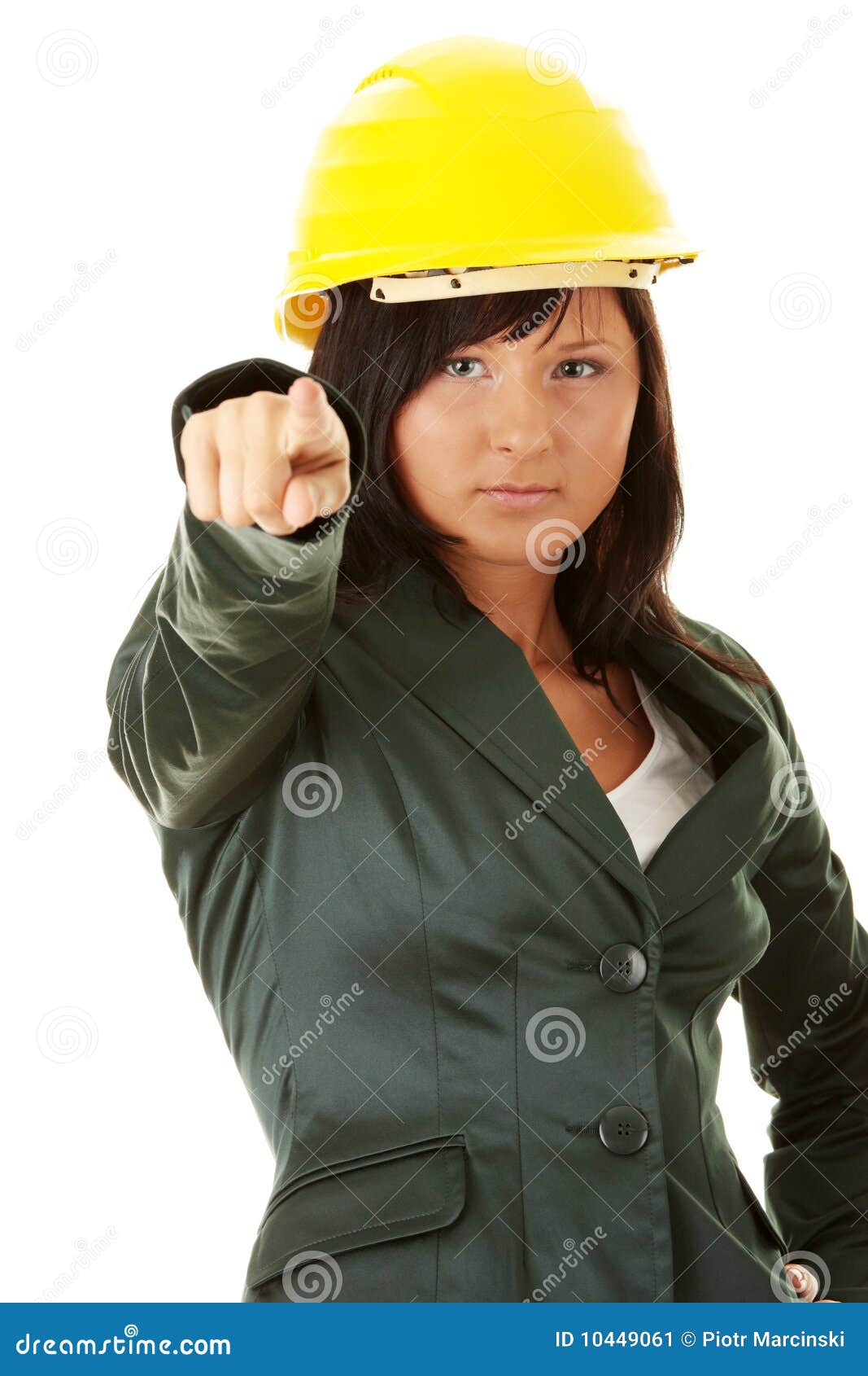 Architect or Builder Wearing a Yellow Hart Hat Stock Image - Image of ...