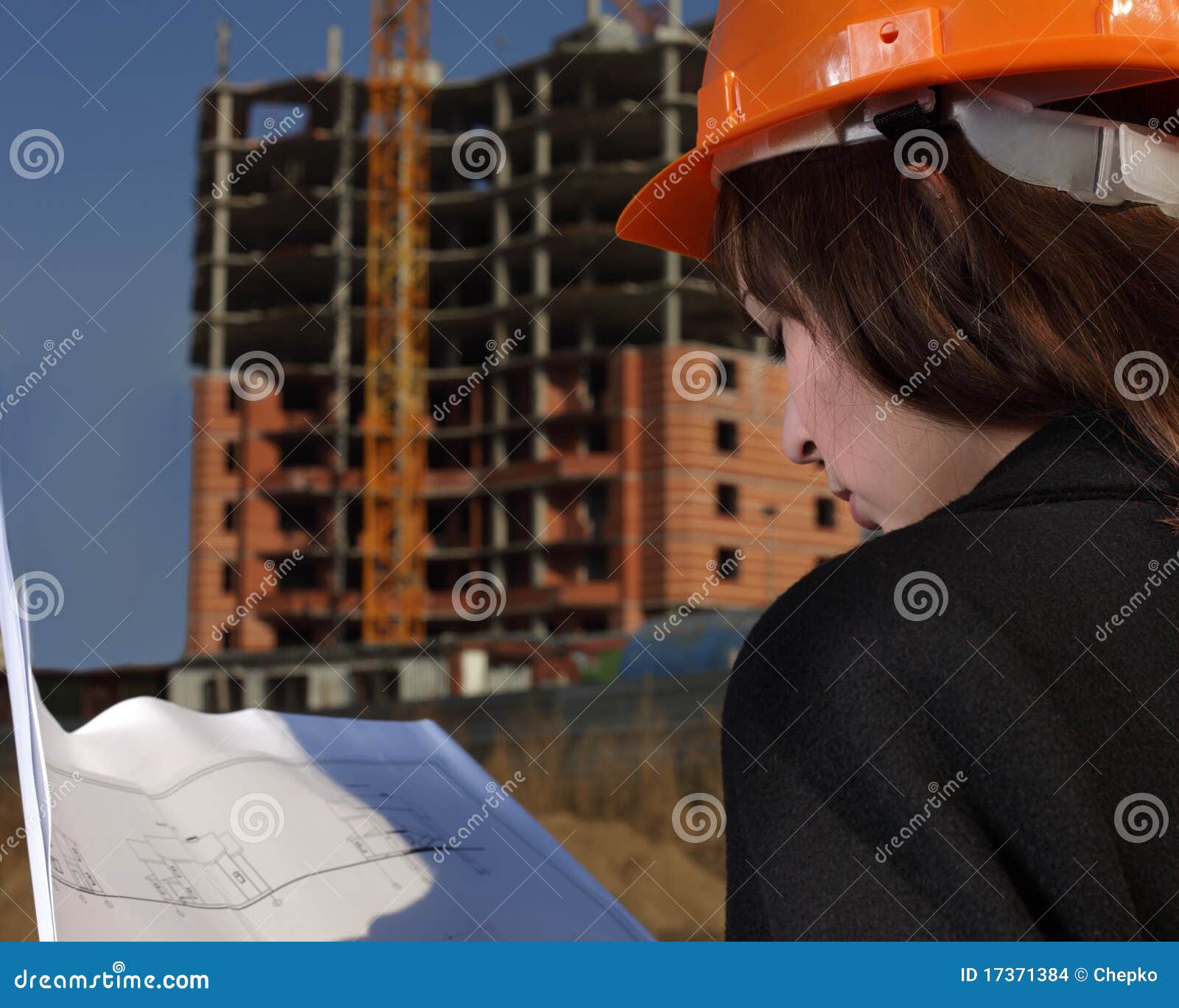Architect on building area stock photo. Image of holding - 17371384