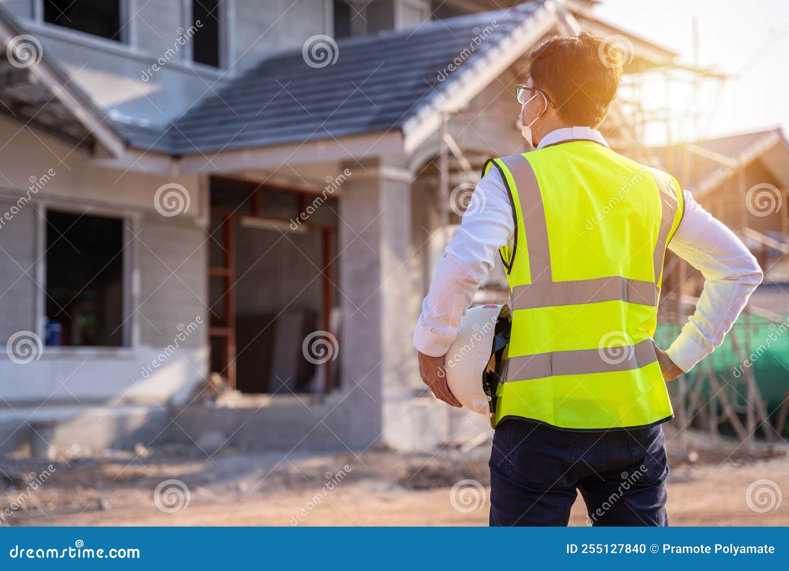 Architect or Building Inspector. Engineer at Construction Site Check ...