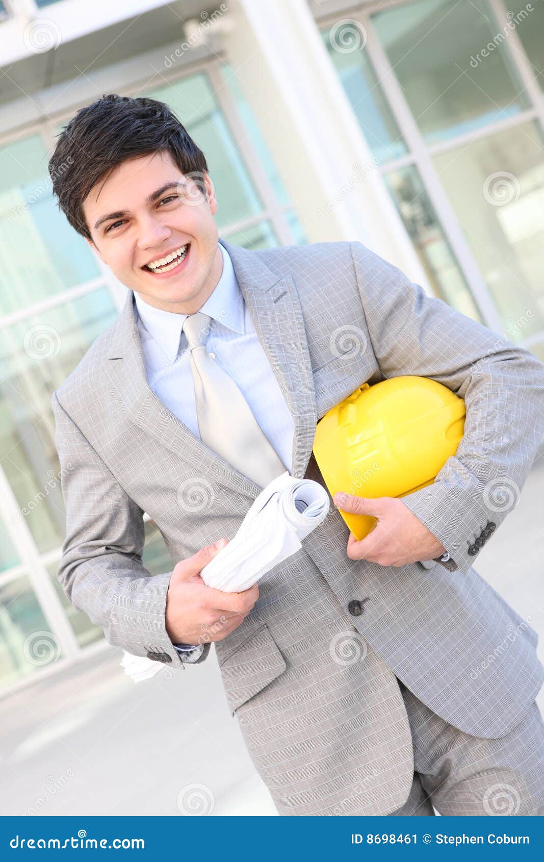 Architect on Building Site stock image. Image of person - 8698461