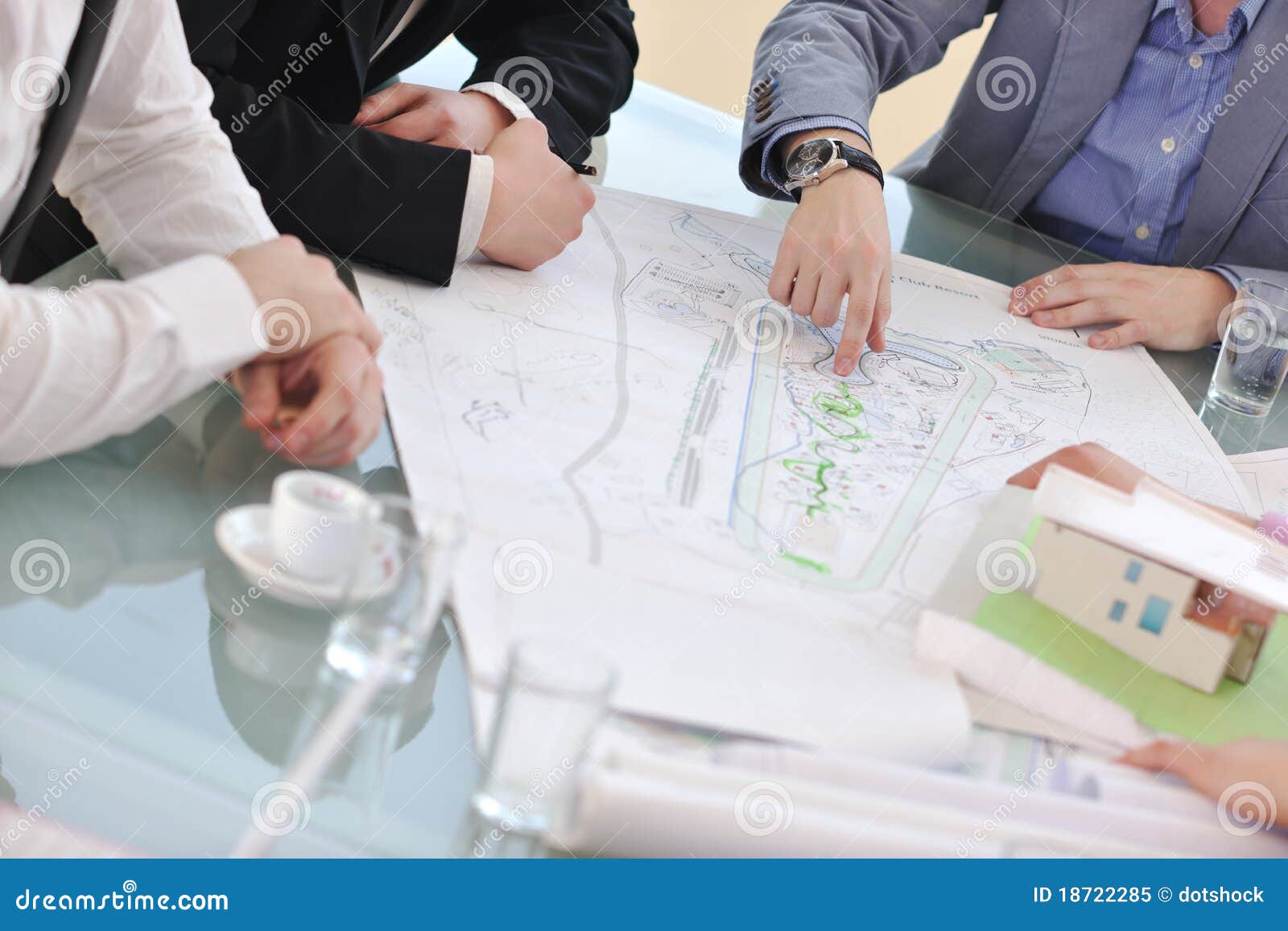 Architect Business Team on Meeting Stock Image - Image of caucasian ...