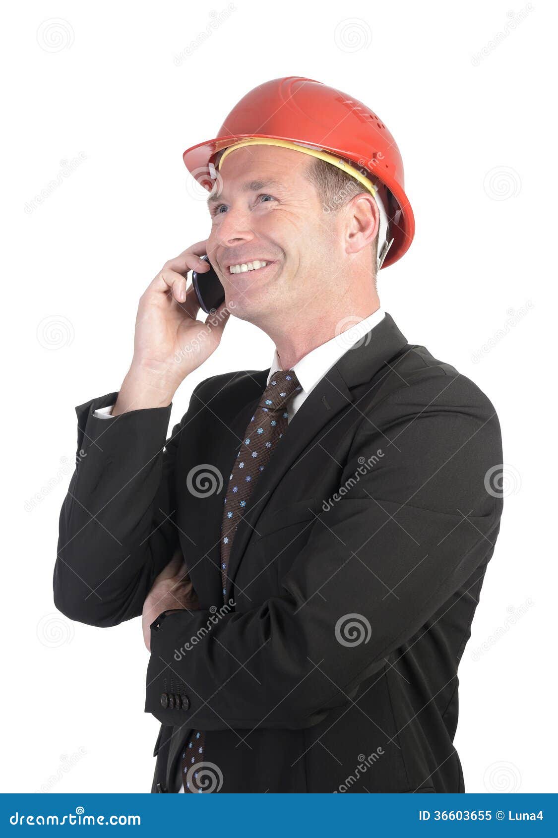 Architect calling stock image. Image of brown, happy - 36603655