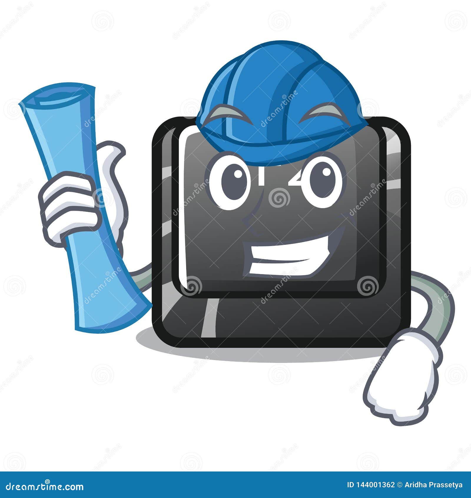 Architect Cartoon F2 Button on the Keyboard Stock Vector - Illustration ...