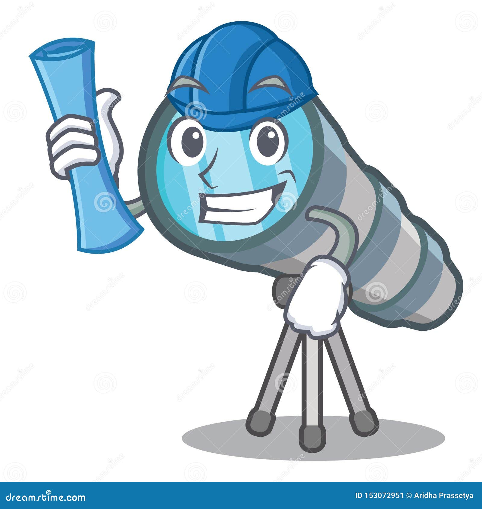 Architect Cartoon Telescope in the Toy Warehouse Stock Vector ... Architect Cartoon Telescope in the Toy Warehouse Stock Vector ...